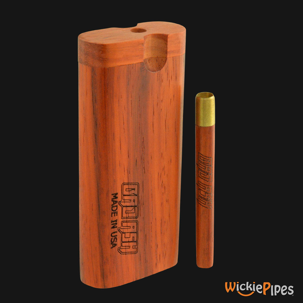 Bad Ash Dugout & One-Hitter Brass Pipe 4-Inch Exotic Wood