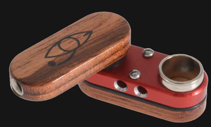 Classic Pipe Original Swivel-Lid Wood Pocket Pipe by Monkey Pipe