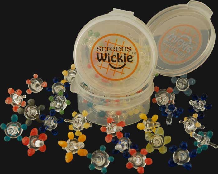 WickiePipes Daisy Glass Pipe Screens 10 Pack